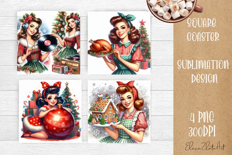Housewives Christmas Sublimation| pin up girl (4451132)