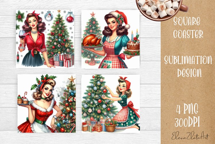 Housewives Christmas Sublimation| pin up girl (4451185)