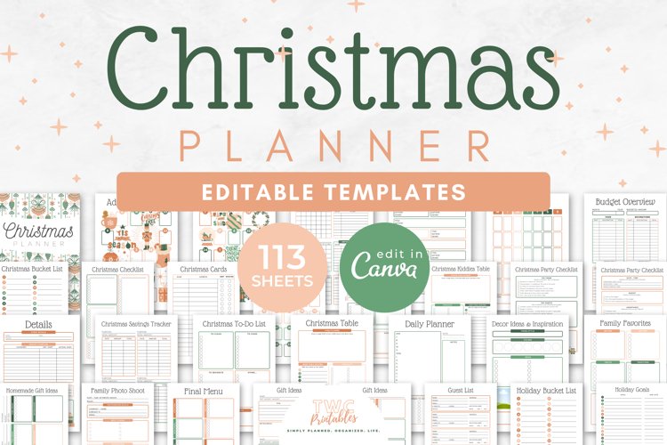 Christmas Planner Canva Templates