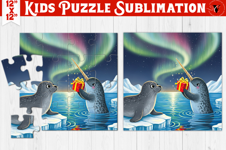 Kids puzzle | Christmas Scenes | Polar Animals (6355481)