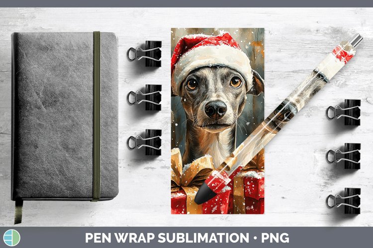 Christmas Santa Greyhound Pen Wrap Sublimation Pen Designs