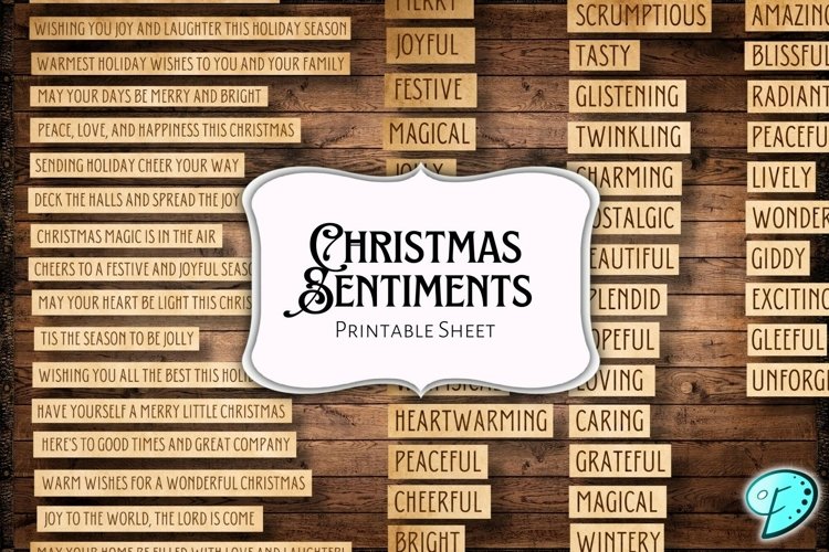 Christmas Sentiments PNG Printables
