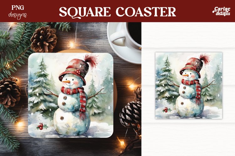 Christmas Square Coaster Sublimation