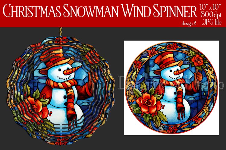 Christmas Wind Spinner, Christmas Snowman Spinner, Winter 2