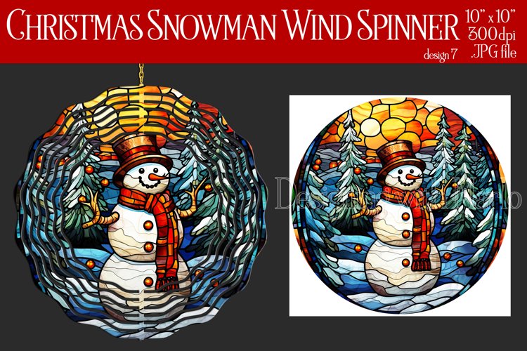 Christmas Wind Spinner, Christmas Snowman Spinner, Winter 7