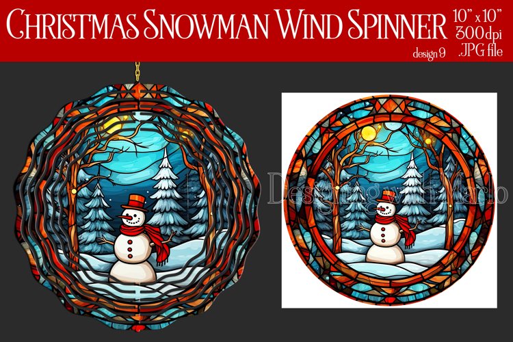 Christmas Wind Spinner, Christmas Snowman Spinner, Winter 9