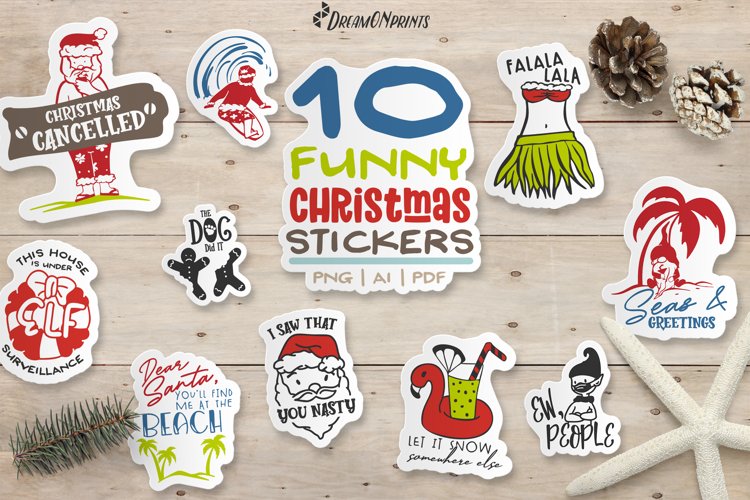 Funny Christmas Sticker Bundle
