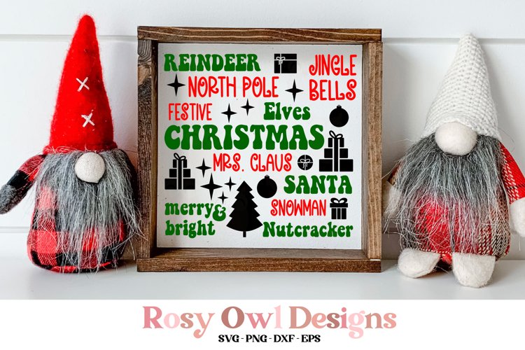 Christmas, Subway Art, SVG, Christmas Words