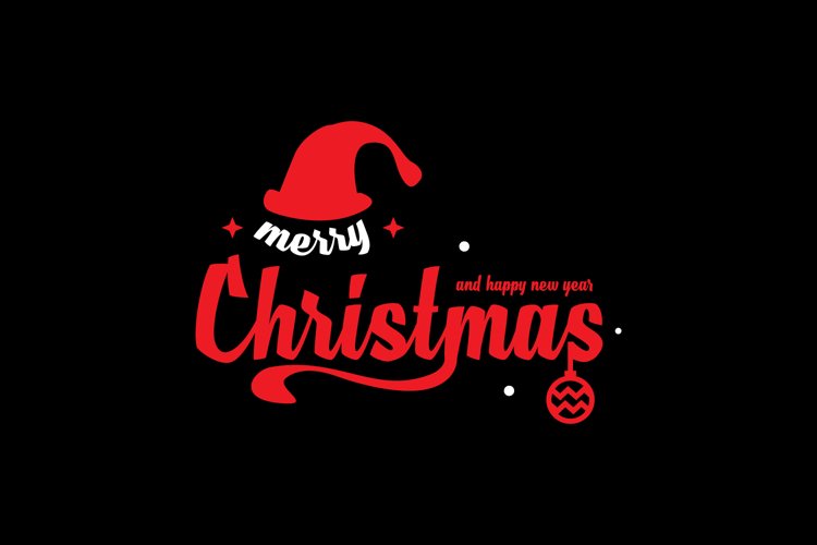 Christmas typography design concept