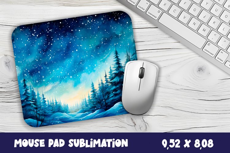 Winter forest mouse pad winter/village sublimation (2889648)