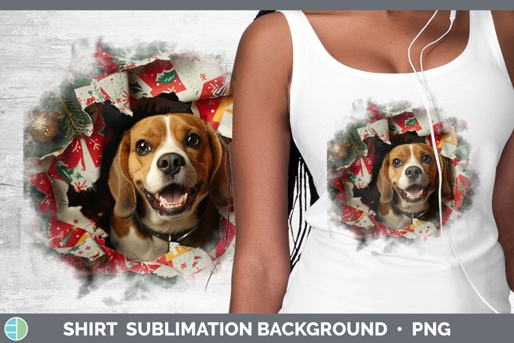 Christmas Wrapping Dogs Beagle Shirt Sublimation Sublimation