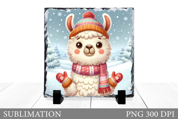 Christmas Lama Sublimation. Christmas Lama Slate (4884579)