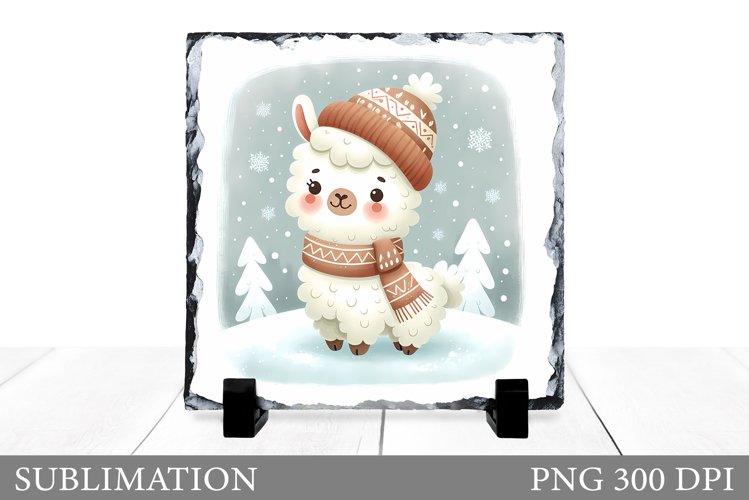 Christmas Lama Sublimation. Christmas Lama Slate (4884580)