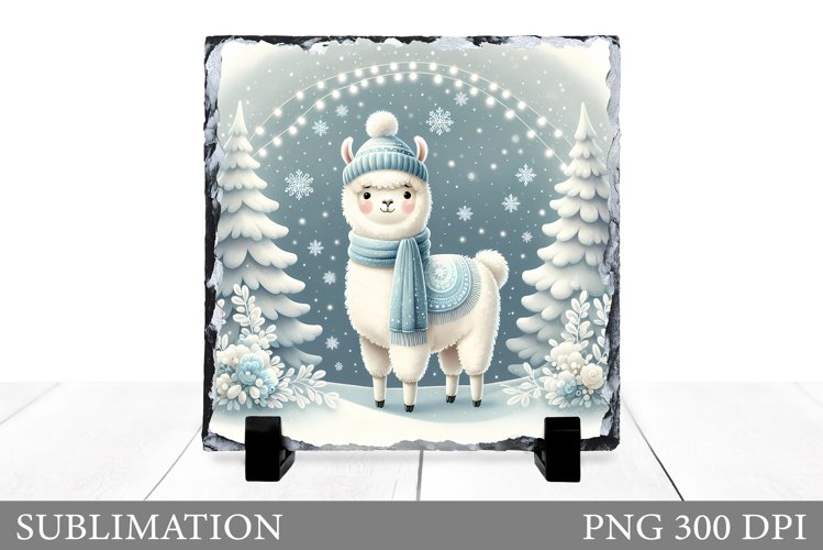 Christmas Lama Sublimation. Christmas Lama Slate (4884585)