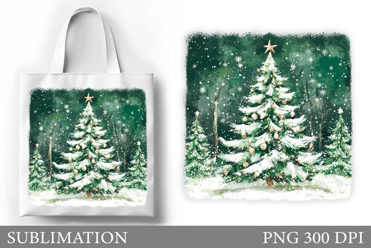 Christmas Tree Tote Bag. Christmas Tote Bag Design (4928909)