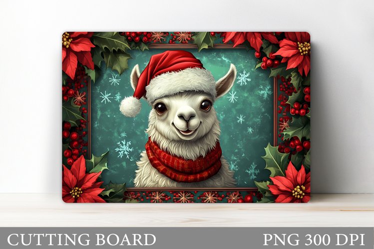 Christmas Lama Cutting Board. Christmas Cutting (4921606)