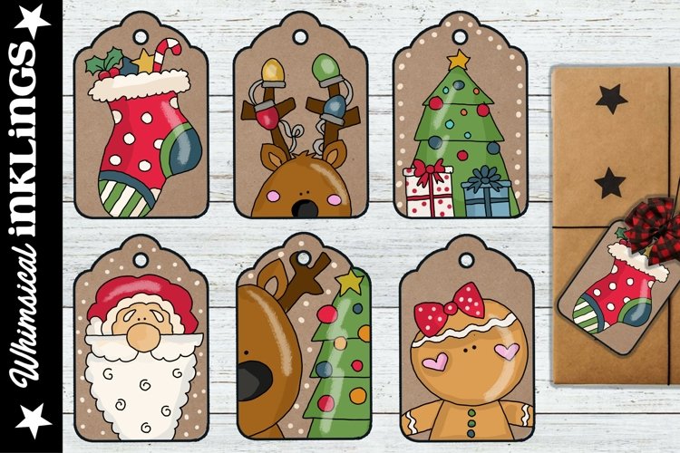 Christmas On Kraft Printable Tags 2