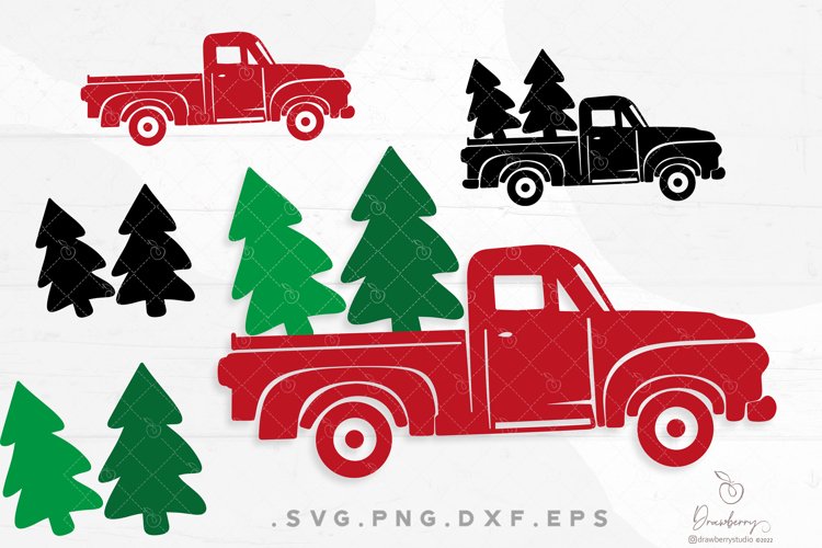 Christmas Tree Truck Svg, red truck, Christmas svg SV235