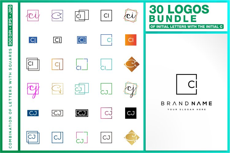 30 LOGOS BUNDLE OF INITIAL LETTERS WITH THE (4286601)