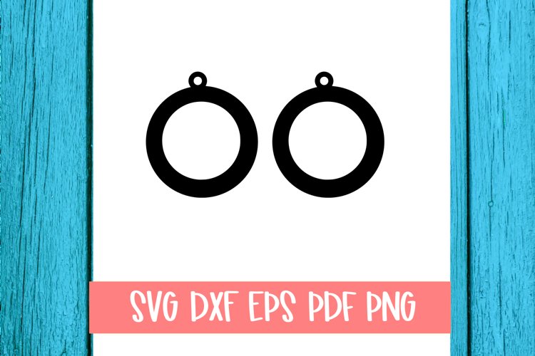 Circle Hoop Earrings SVG Cut file