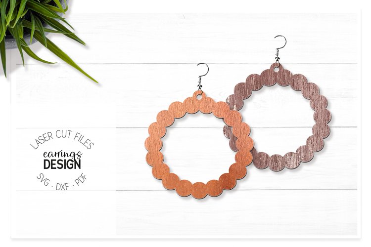 Round Earring Design | Laser Cut Files (2552177)