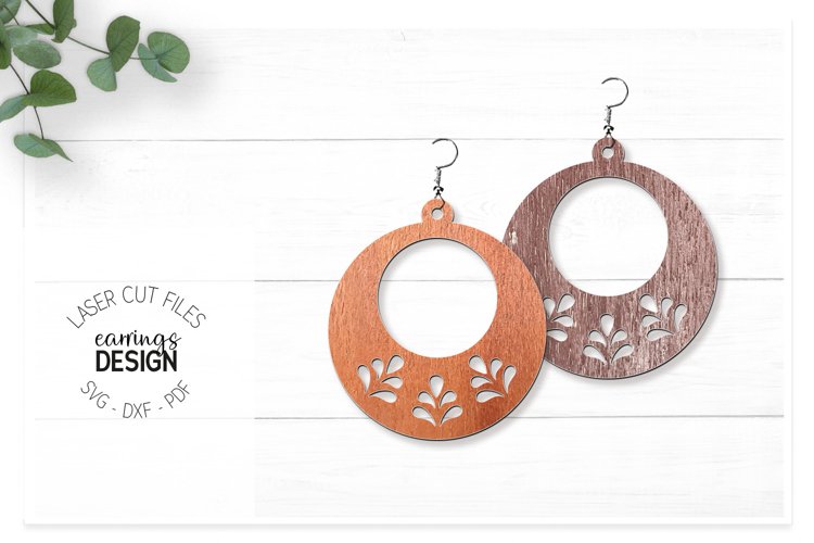 Round Earring Design | Laser Cut Files (2552098)