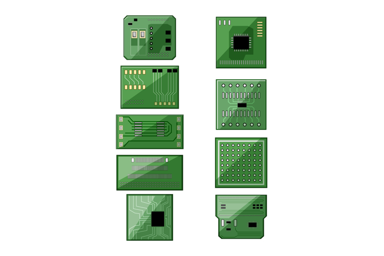circuit board set cartoon
