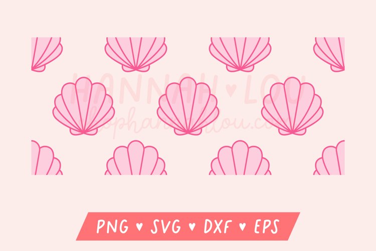 16oz Can Glass Wrap SVG | Clam Shell SVG | Sea Shell SVG