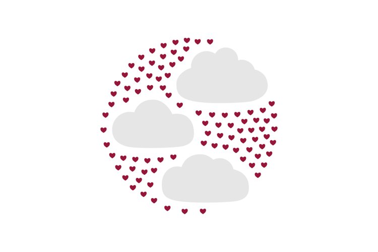 Clouds in the Heart SVG Cut File