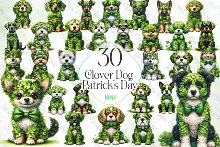 Clover Dog Patrick’s Day Sublimation