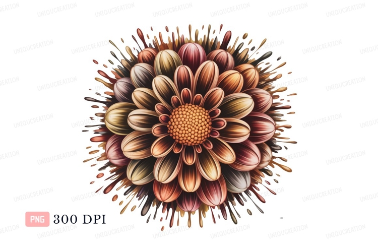 Vibrant layered flower burst bloom petals