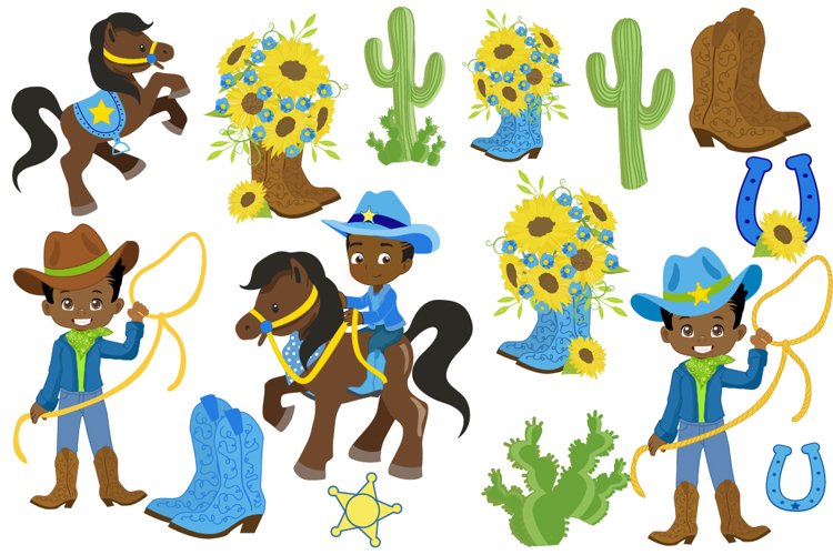Cowboy Clipart | Design Bundles