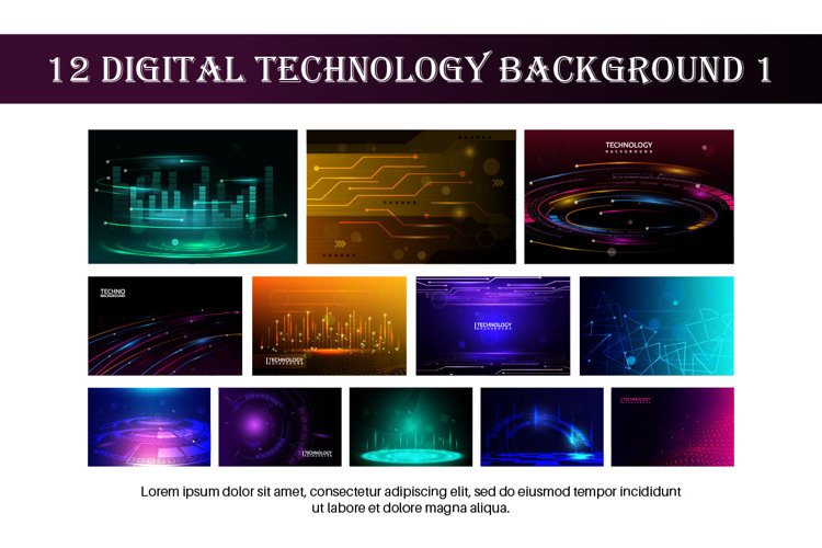 12 Digital Technology Concept Background 1