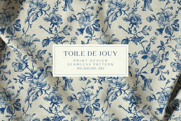 Toile De Jouy Vintage Floral Pattern (4029416)