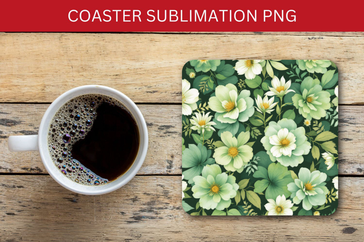 square coaster - floral pattern (5287518)