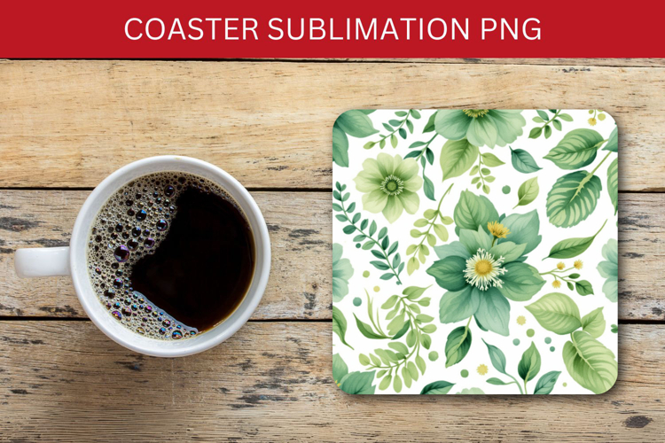 square coaster - floral pattern (5287519)