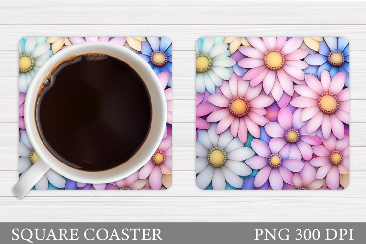 Flower Coaster Design. Daisy Coaster Sublimation (5390790)