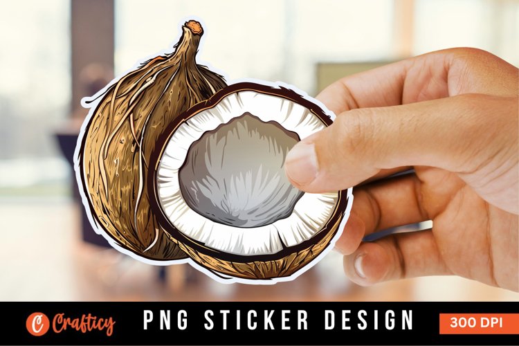 Coconut Sticker Clipart