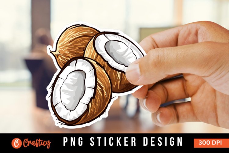 Coconut Sticker Clipart