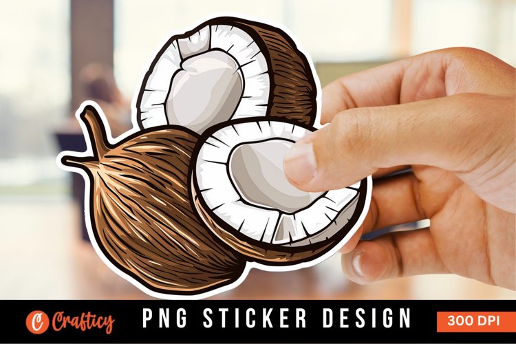 Coconut Sticker Clipart