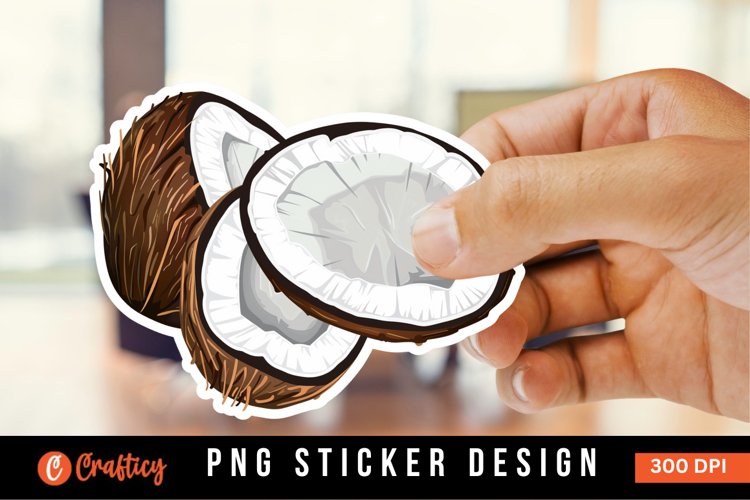 Coconut Sticker Clipart