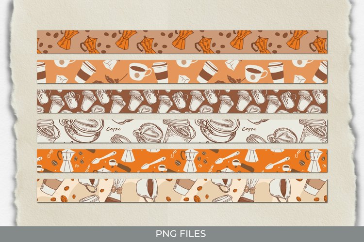 Coffee Seamless Pattern Strips