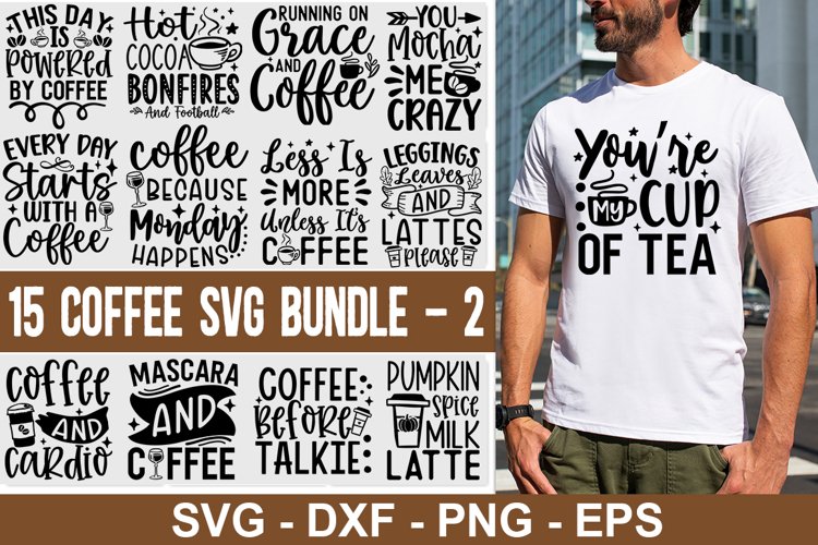 Coffee Quotes SVG Bundle - Perfect Designs for Coffee Lovers