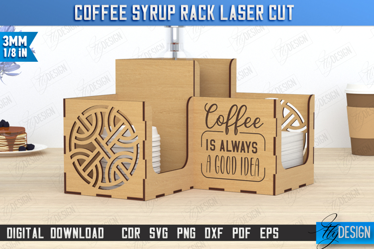 Coffee Syrup Rack | Desktop Organizer |Coffee Shop (5406574)