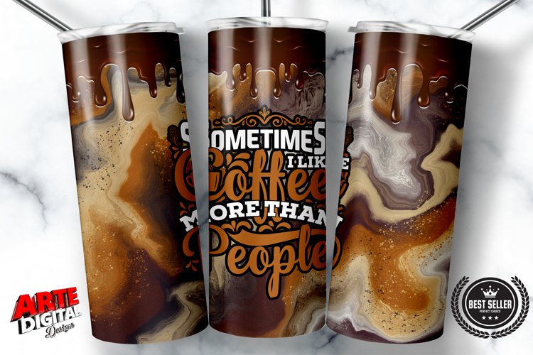 Coffee Sublimation Tumbler Wrap | Tumbler Sublimation PNG