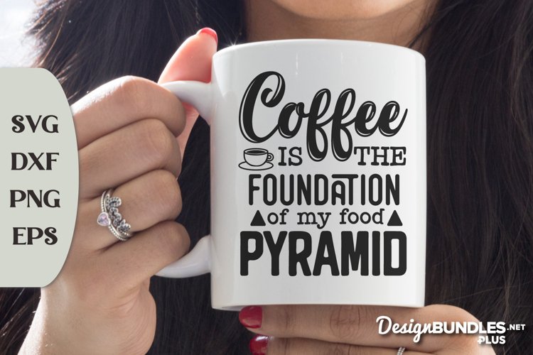 Coffee Is The Foundation Of My Food Pyramid,Coffee Quote Svg