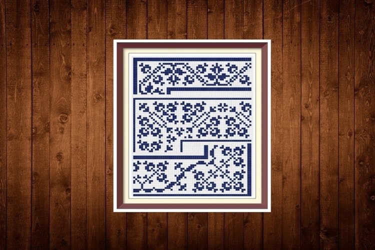 Border Cross Stitch Patterns | Design Bundles