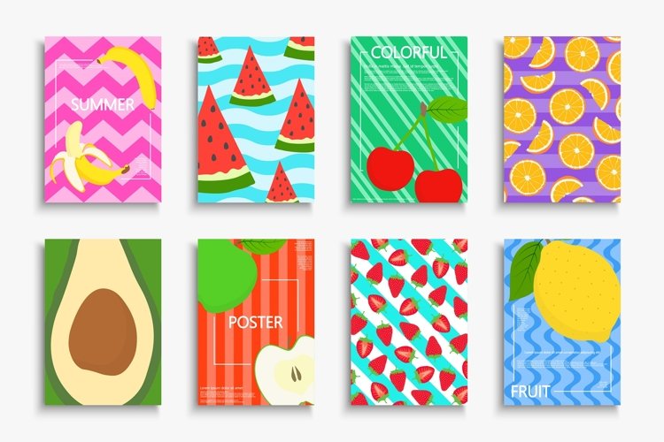 Bright colorful summer posters