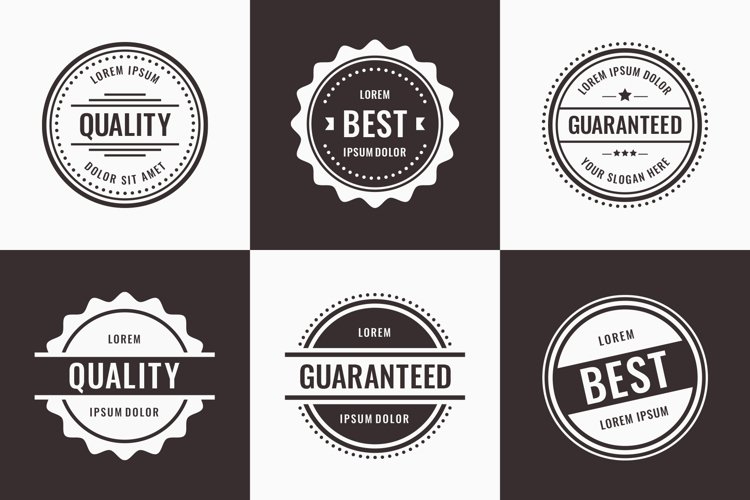 Collection of Premium Quality and Guarantee Labels