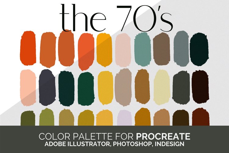 The 70's Color Palette for Procreate and Adobe